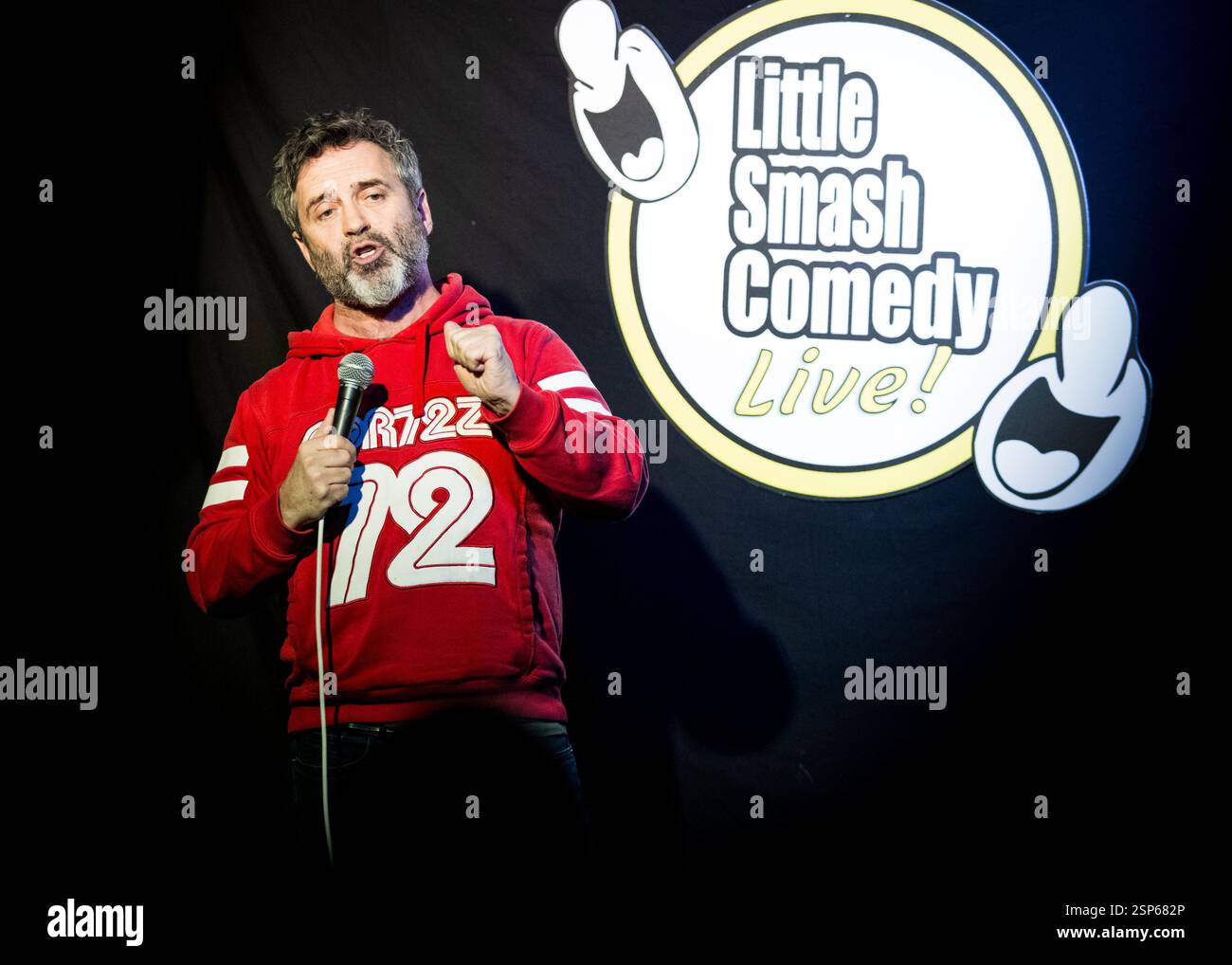 Phil Nichol performing at the Little Smash Comedy night, Bar Up The ...