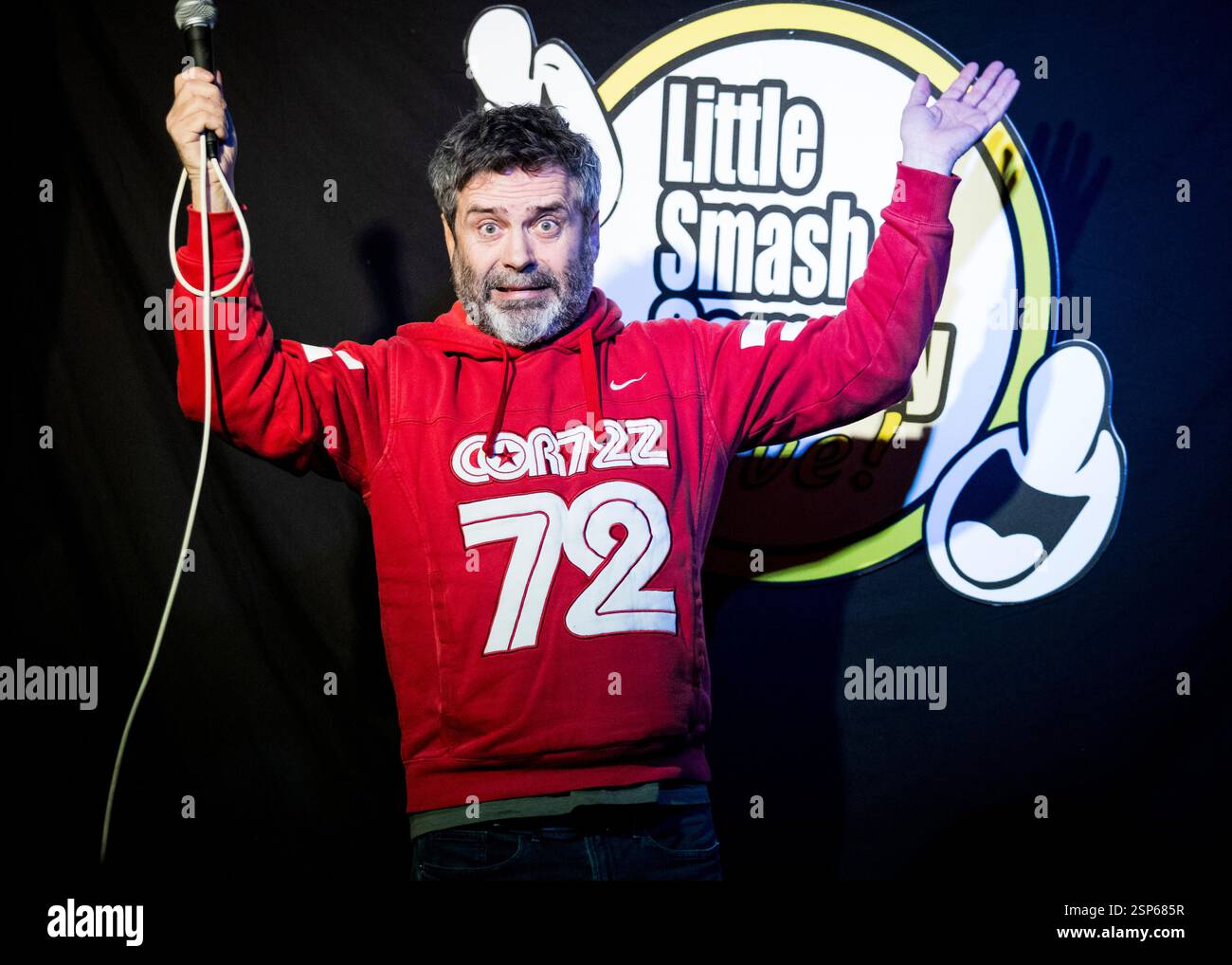 Phil Nichol performing at the Little Smash Comedy night, Bar Up The ...