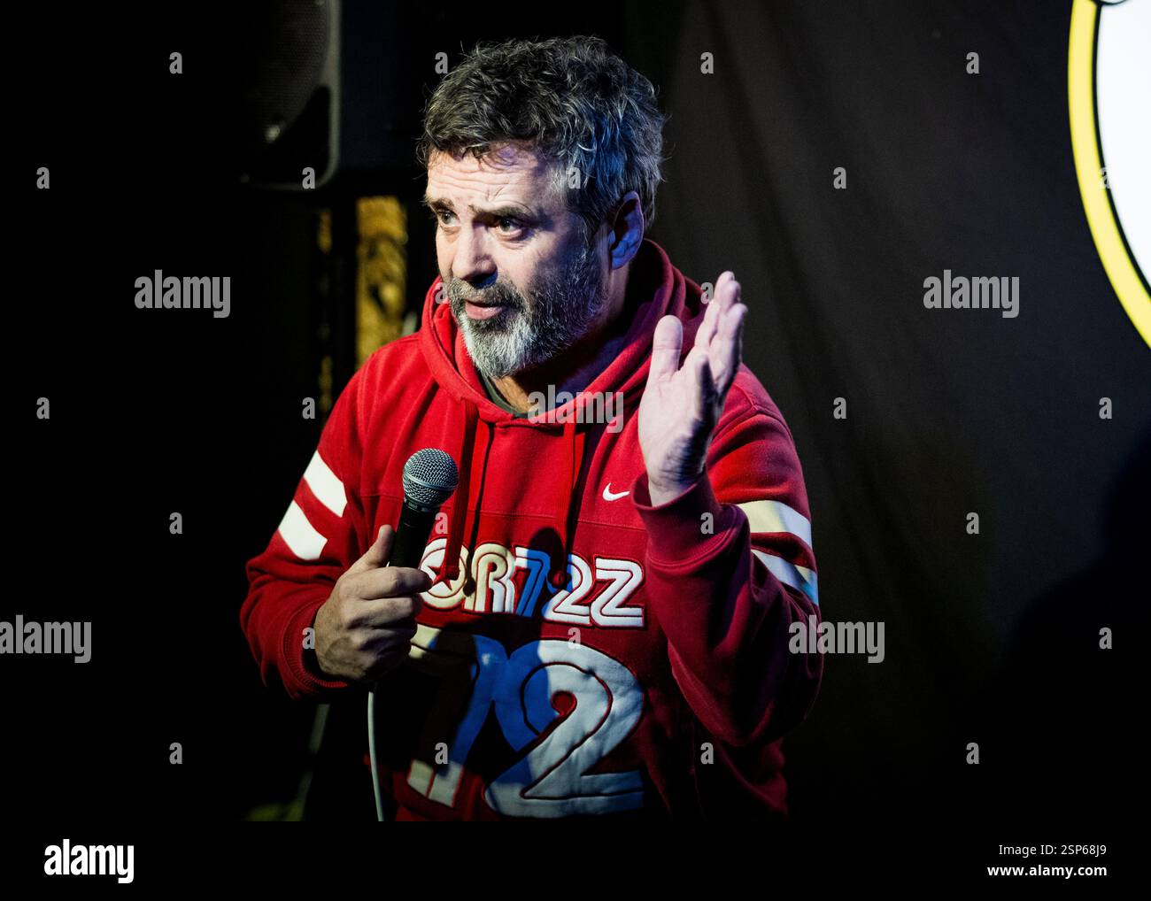 Phil Nichol performing at the Little Smash Comedy night, Bar Up The ...