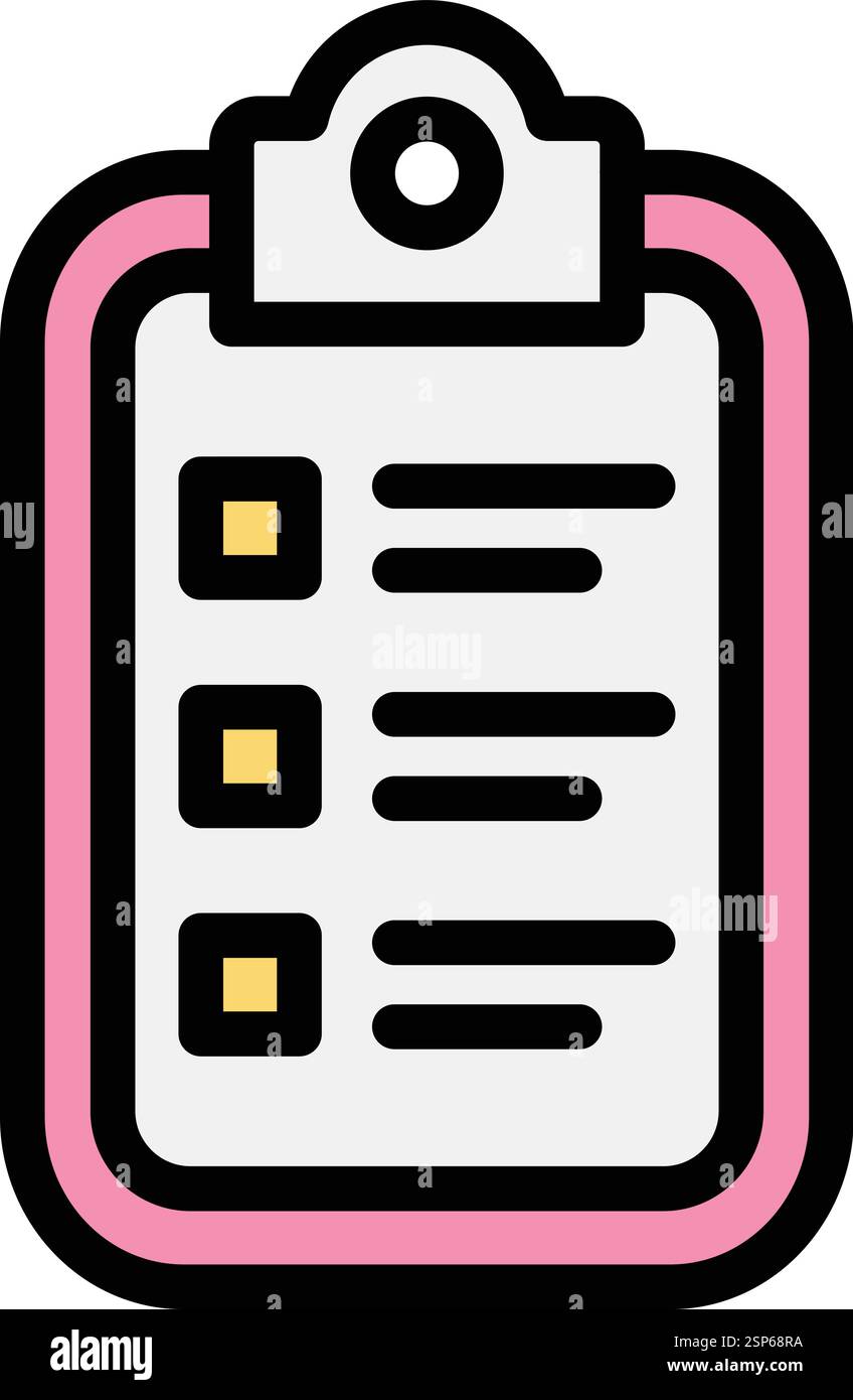 Checklist clipboard set icons hi-res stock photography and images - Alamy
