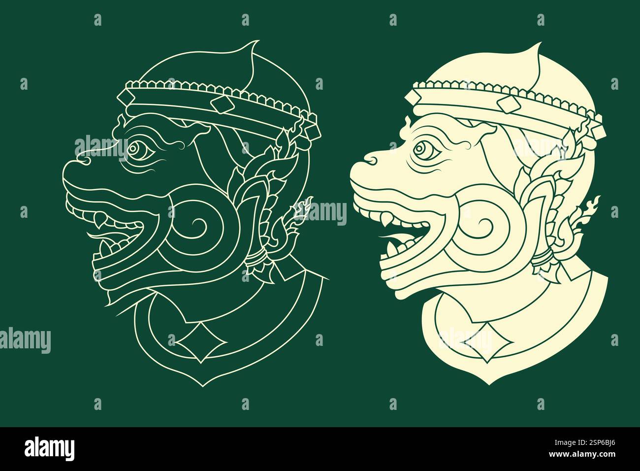 Kbach Khmer Vector, Khmer Ornament Stock Vector Image & Art - Alamy