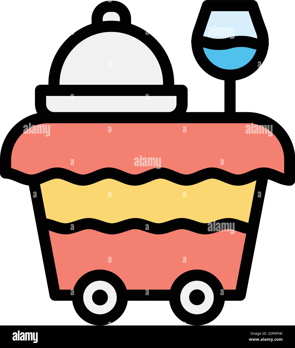 Food trolley Vector Icon Design Illustration Stock Vector Image & Art ...