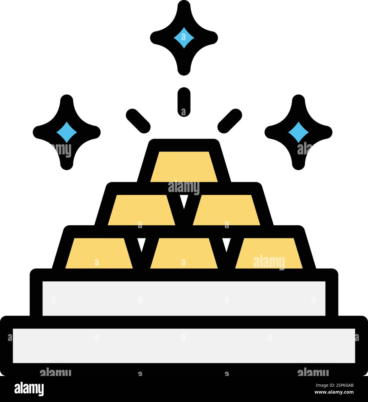 Gold ingots Vector Icon Design Illustration Stock Vector Image & Art ...