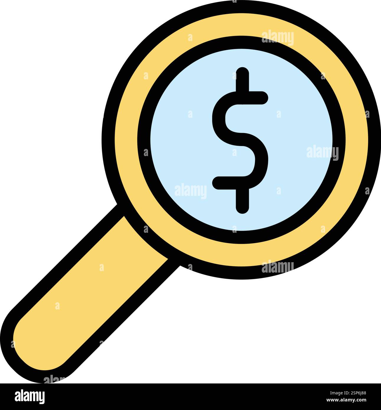 Magnifier glass money icon Stock Vector Images - Alamy