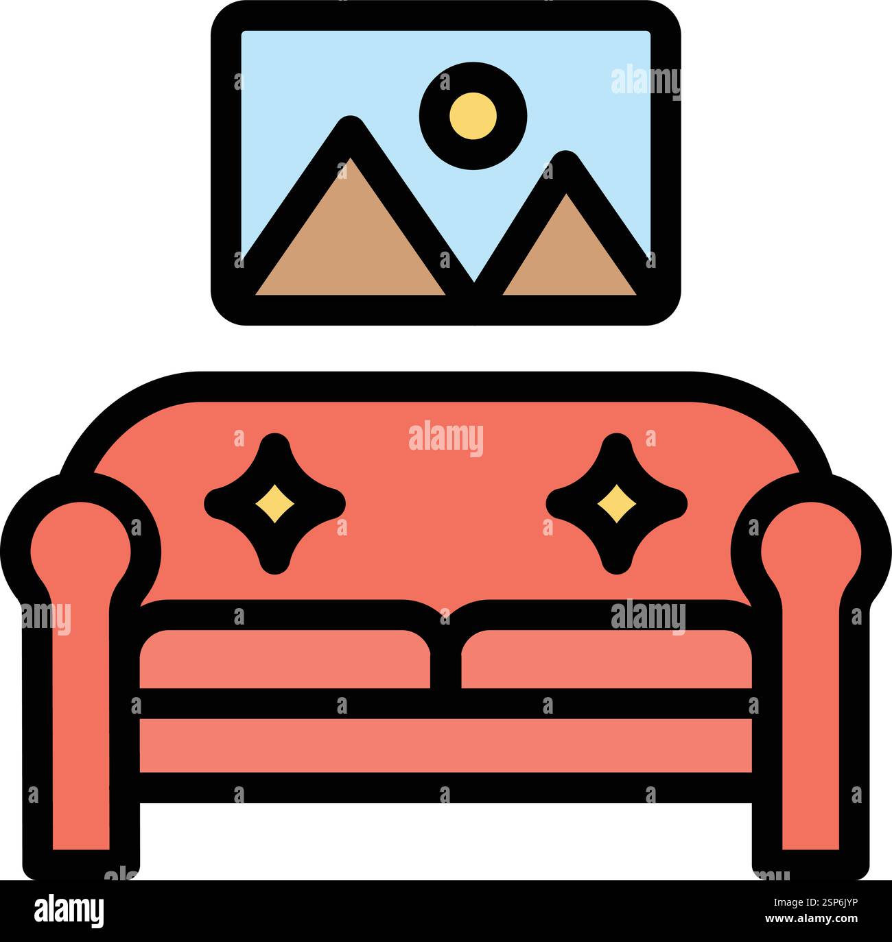 Living room Vector Icon Design Illustration Stock Vector Image & Art ...