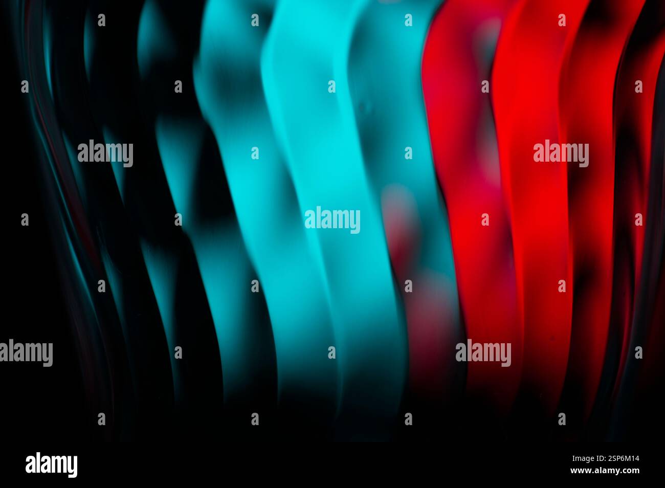 Red and blue light through a wave pattern Stock Photo - Alamy