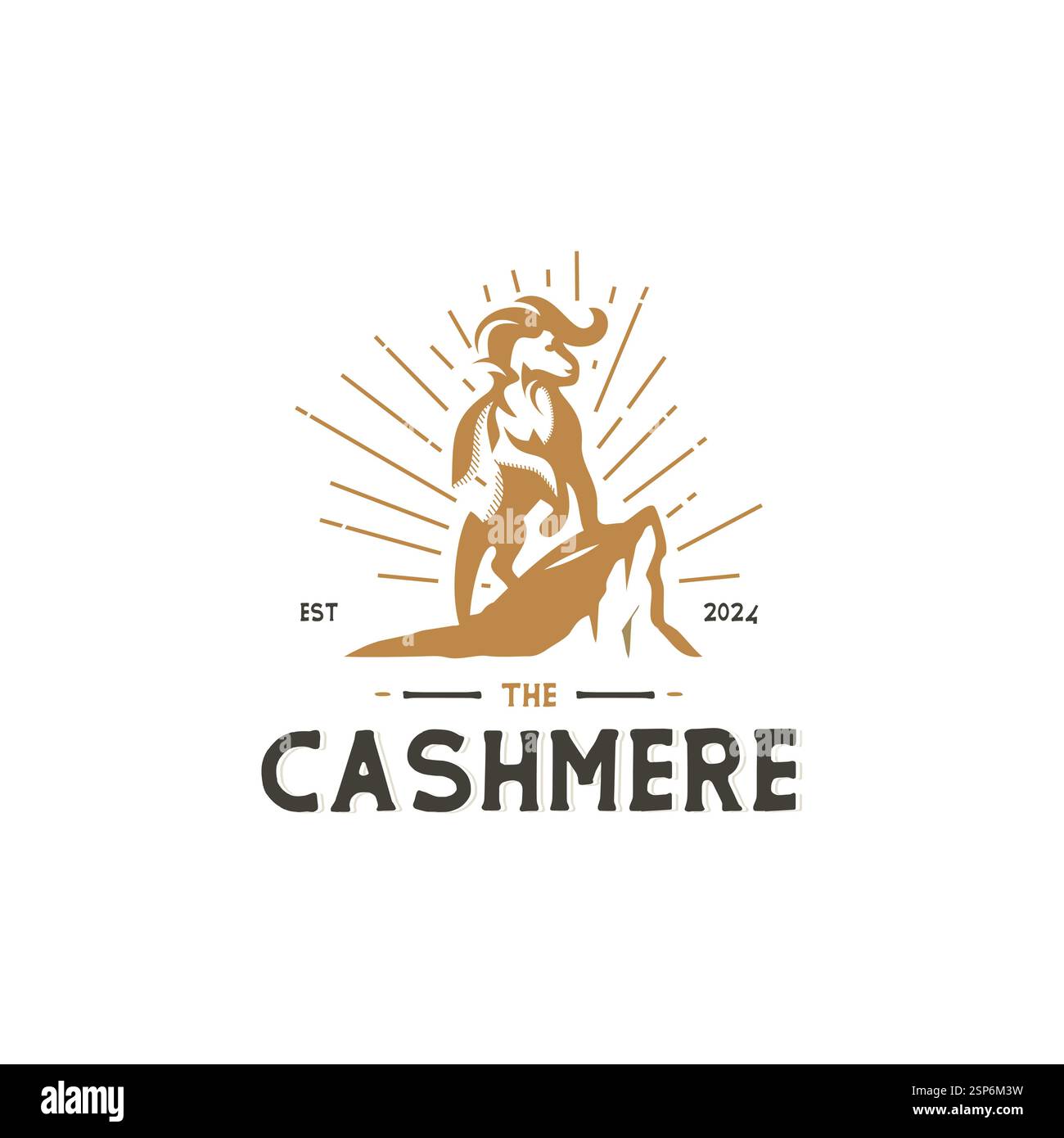 The Cashmere goat logo, Vector illustration templates, Goat logo ...