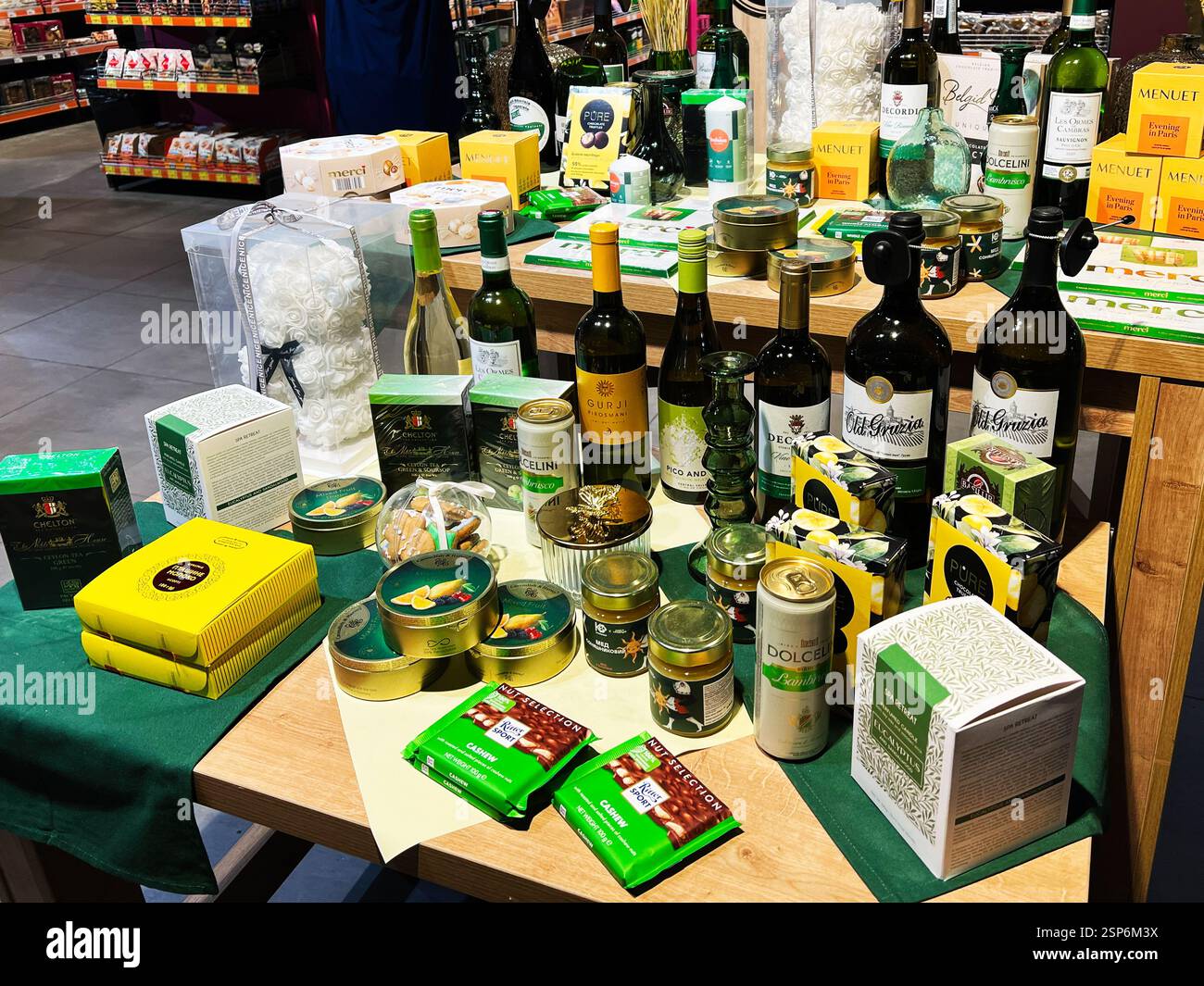 Lviv, Ukraine - February 13, 2025: Various gourmet food items and ...
