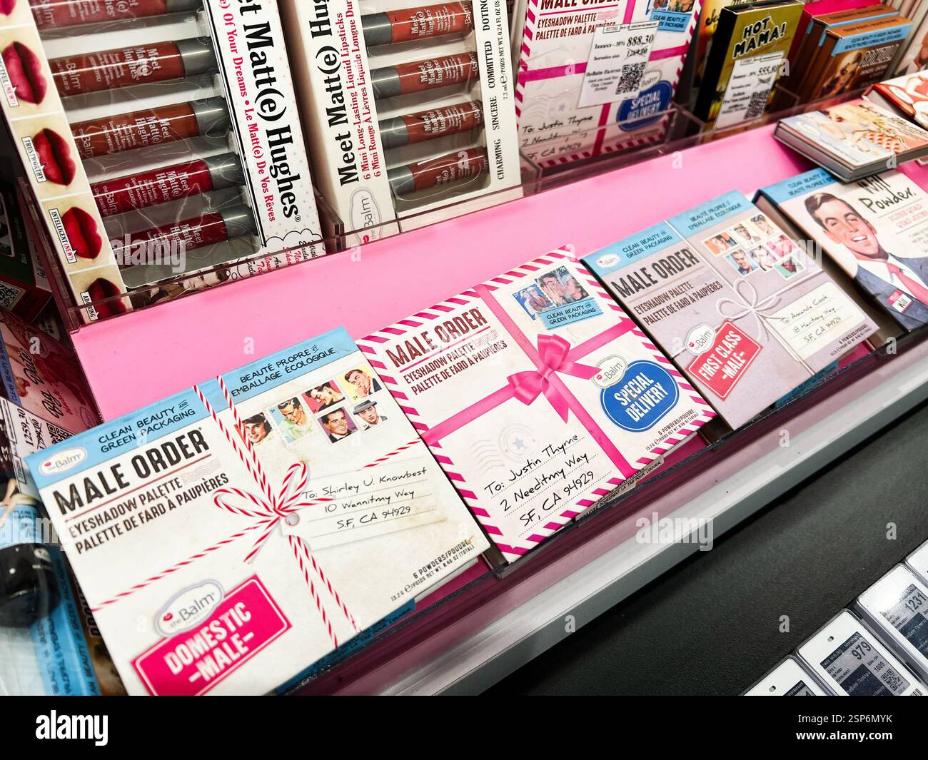 Lviv, Ukraine - February 13, 2025: Variety of cosmetics arranged in ...