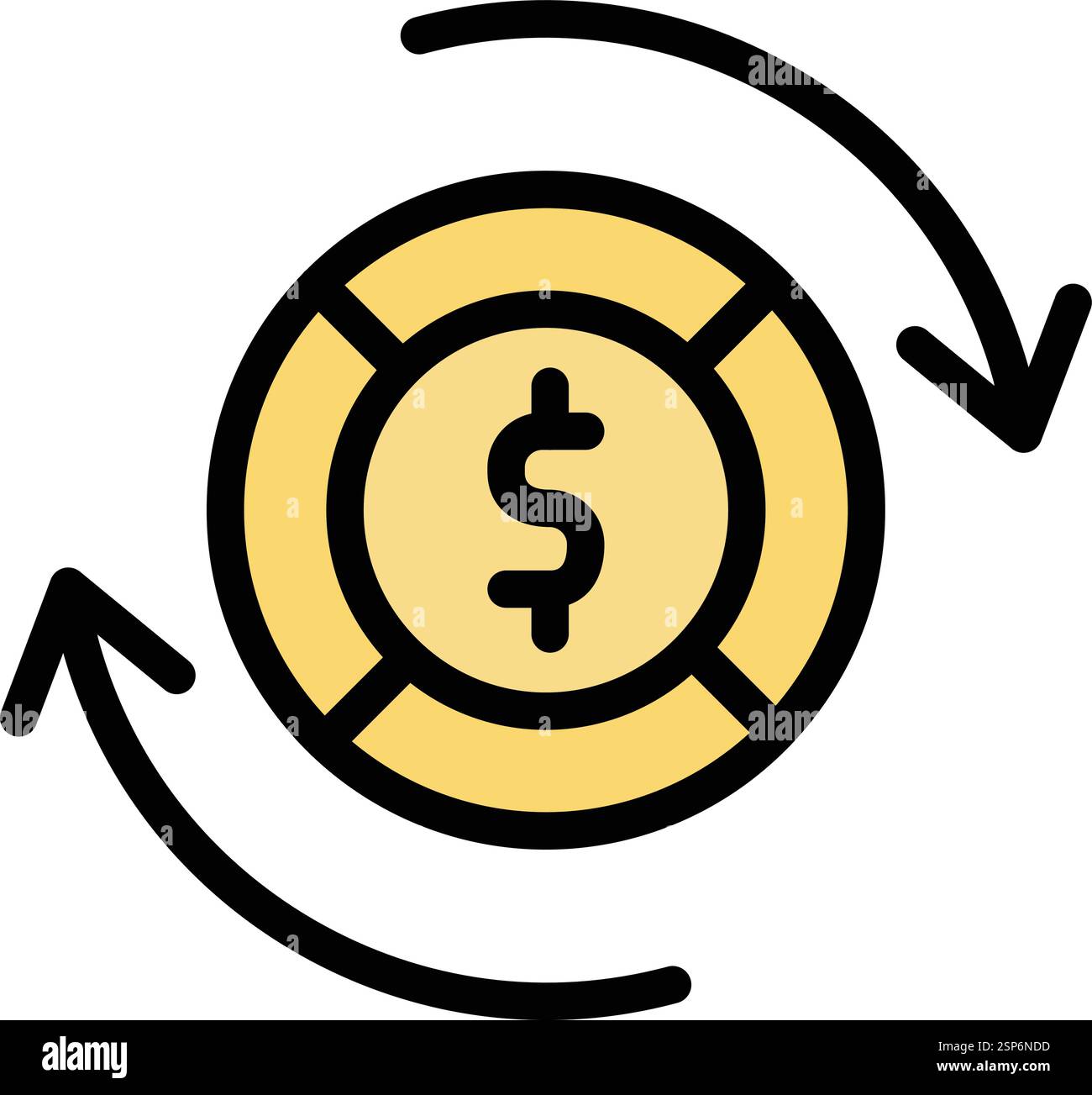 Illustration money flow icon Stock Vector Images - Alamy