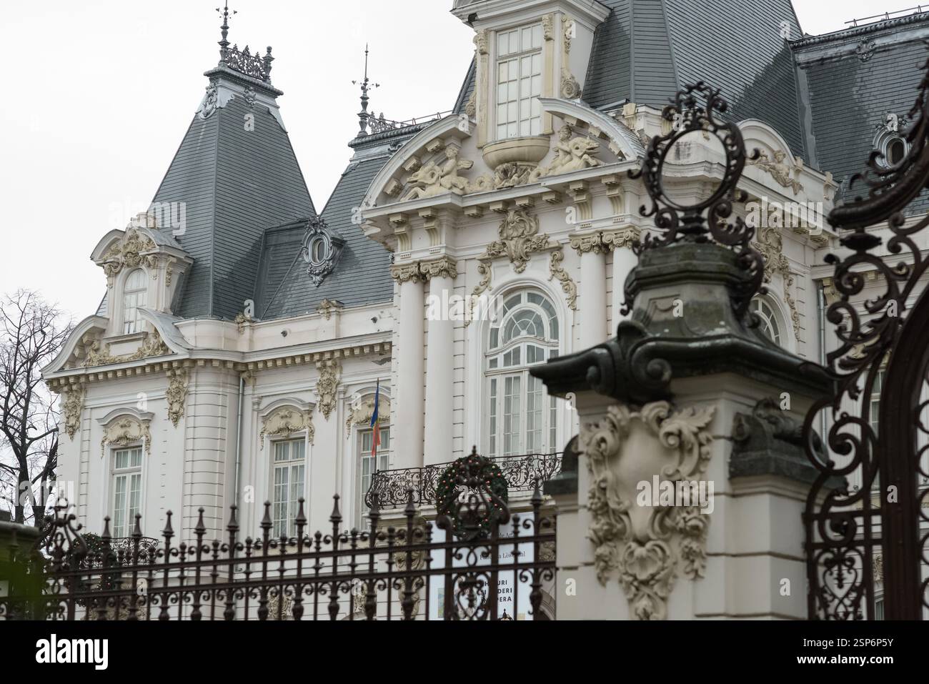 The ornate exterior of the Craiova Art Museum, housed in the stunning ...