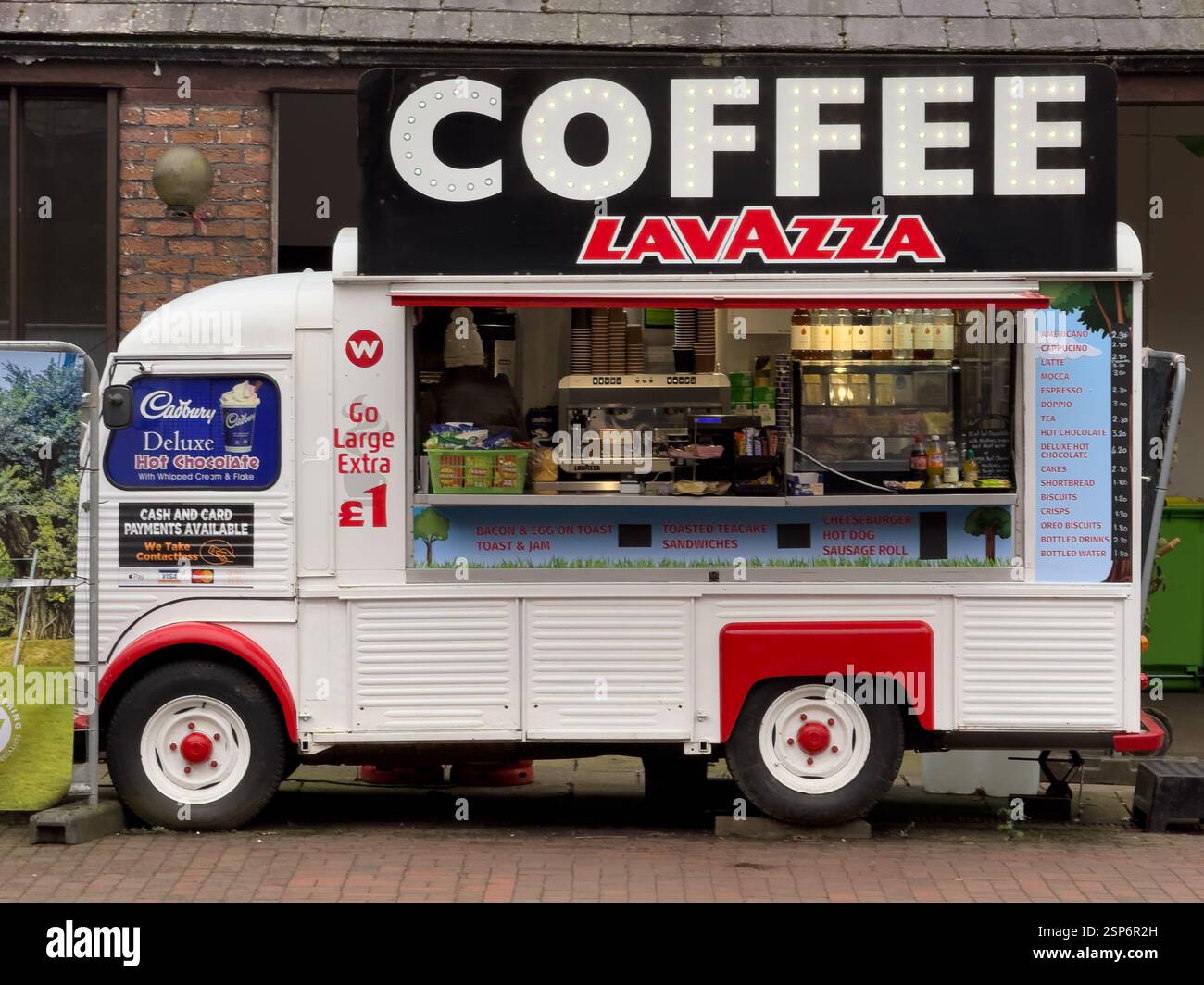 Mobile Coffee van in Croxteth Hall Park Liverpool.UK Stock Photo - Alamy