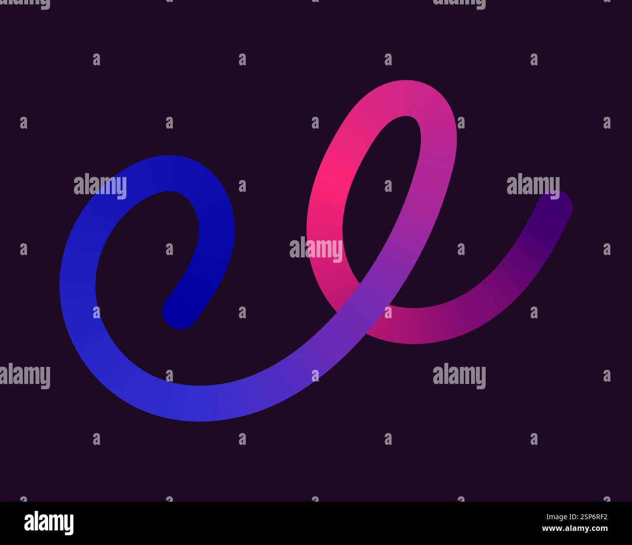 bright, neon squiggle shapes with smooth curves and loops. vivid colors ...