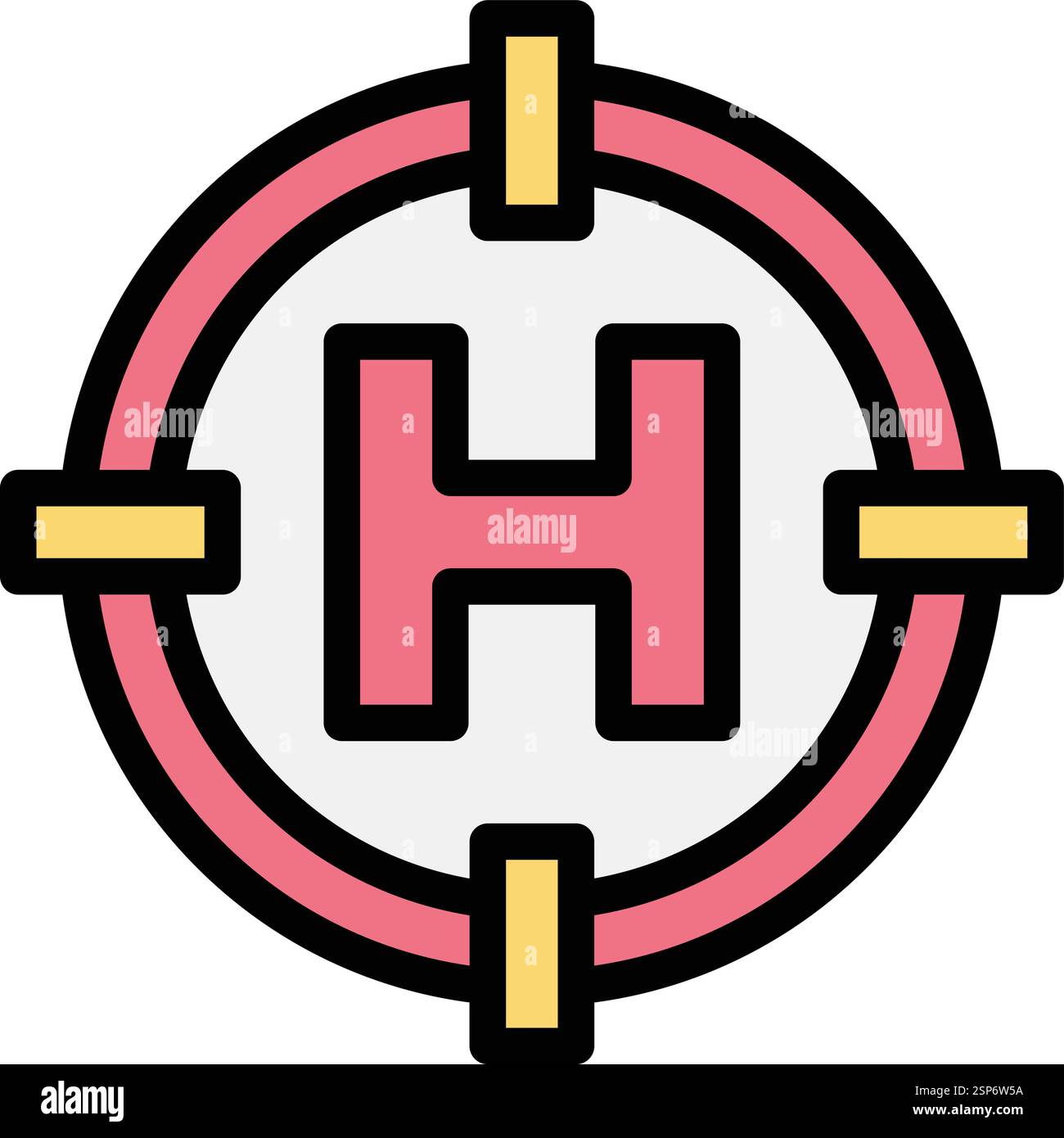 Helipad Vector Icon Design Illustration Stock Vector Image & Art - Alamy