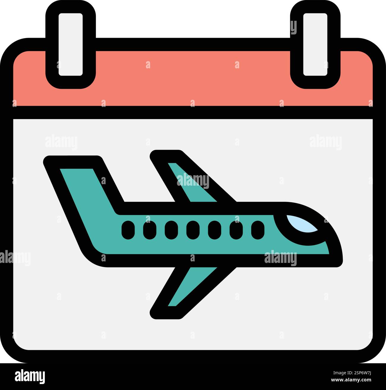 Flight calendar Vector Icon Design Illustration Stock Vector Image ...