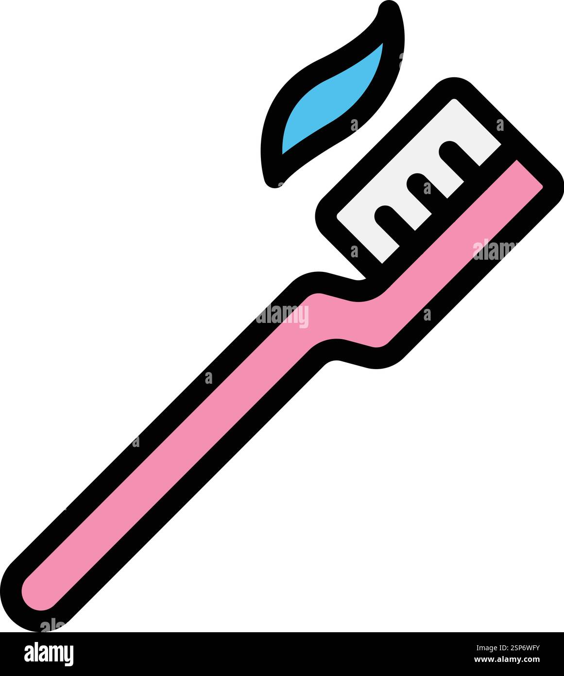 Toothbrush toothpaste design icons Cut Out Stock Images & Pictures - Alamy