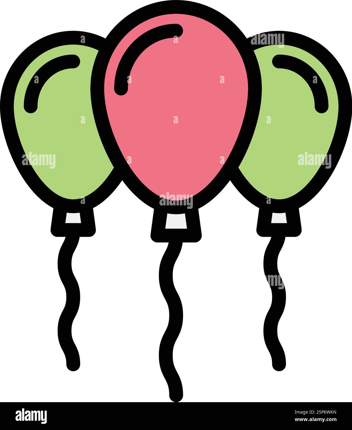 Balloons Vector Icon Design Illustration Stock Vector Image & Art - Alamy