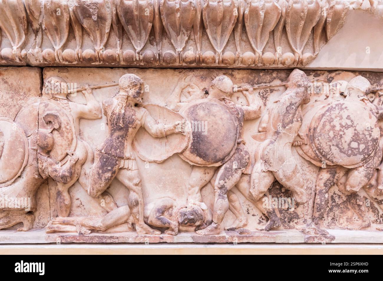 Detail of pediment, Archaeological Museum of Delphi, Greece Stock Photo ... Detail of pediment, Archaeological Museum of Delphi, Greece Stock Photo ...
