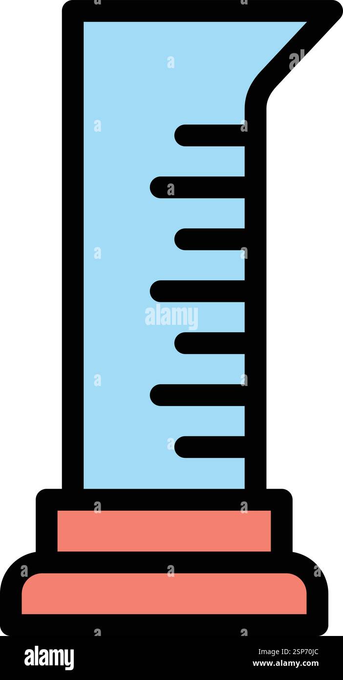 Graduated cylinder Vector Icon Design Illustration Stock Vector Image ...