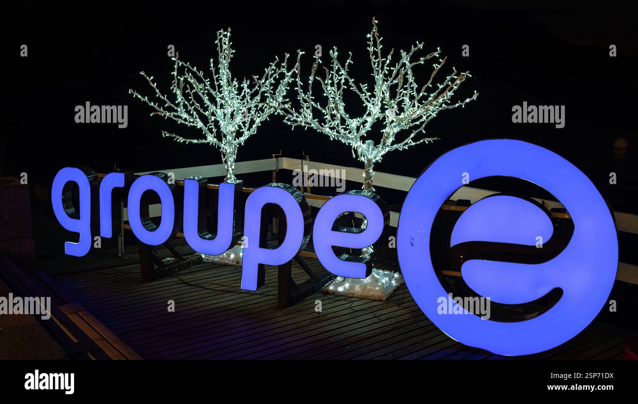 Montreux, Switzerland - December 12, 2024: Groupe E is a Swiss energy ...