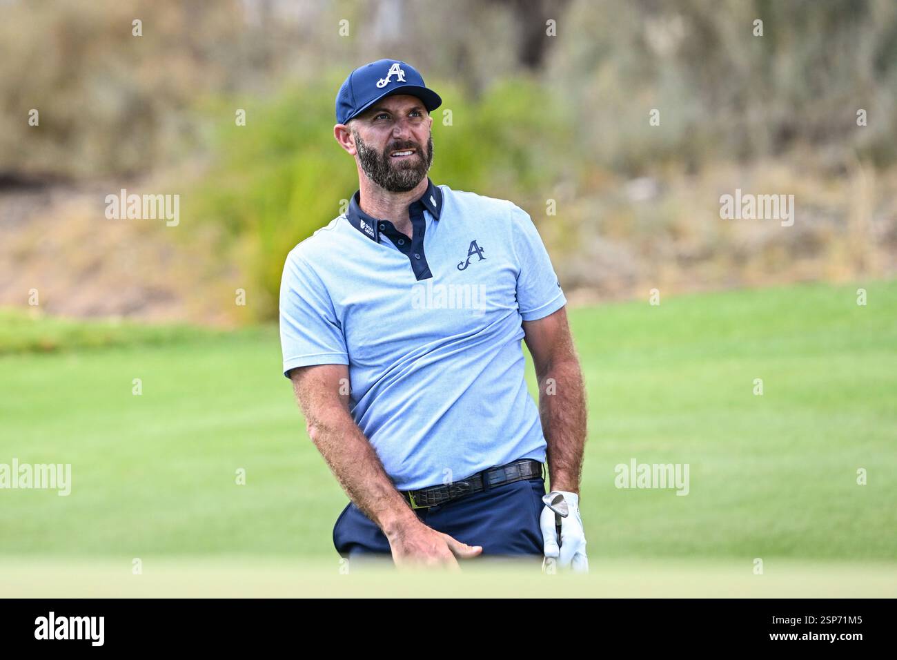 Adelaide, Australia. 14th Feb, 2025. 4Aces GC Captain Dustin Johnson ...