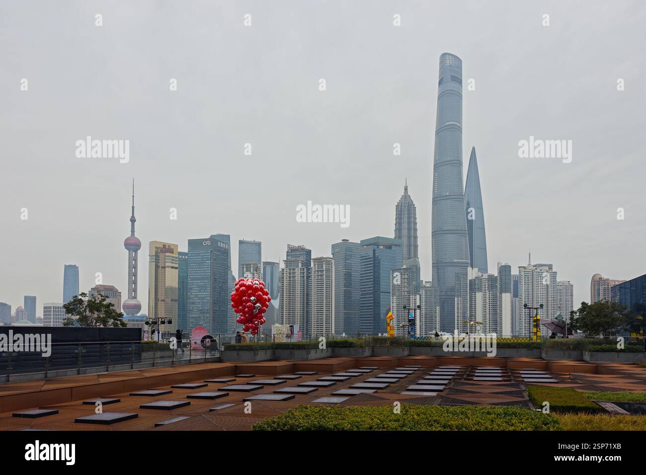 SHANGHAI, CHINA - FEBRUARY 14, 2025 - Confession balloons are displayed ...