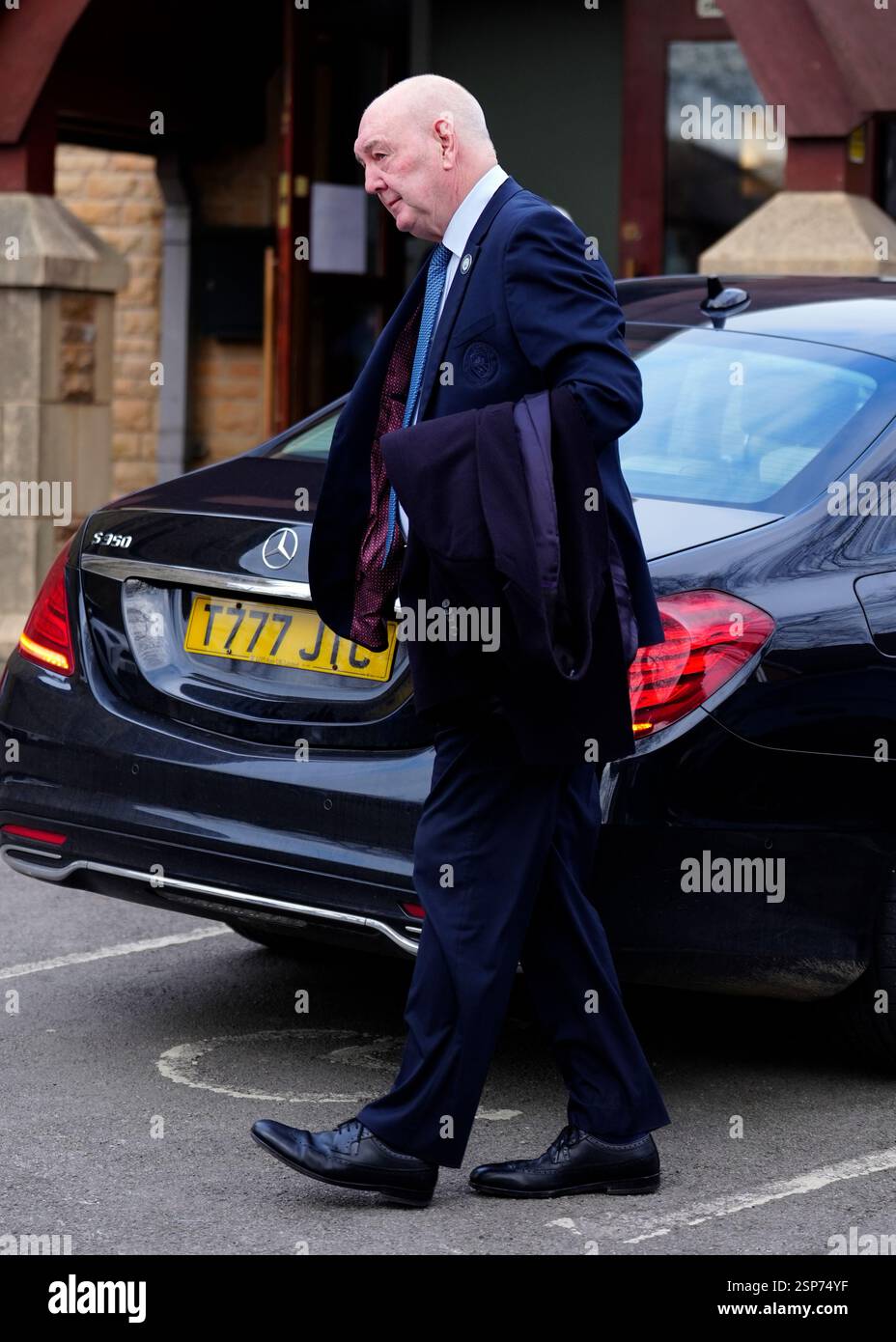 Joe Corrigan arriving for the funeral of Tony Book at St. Mary ...