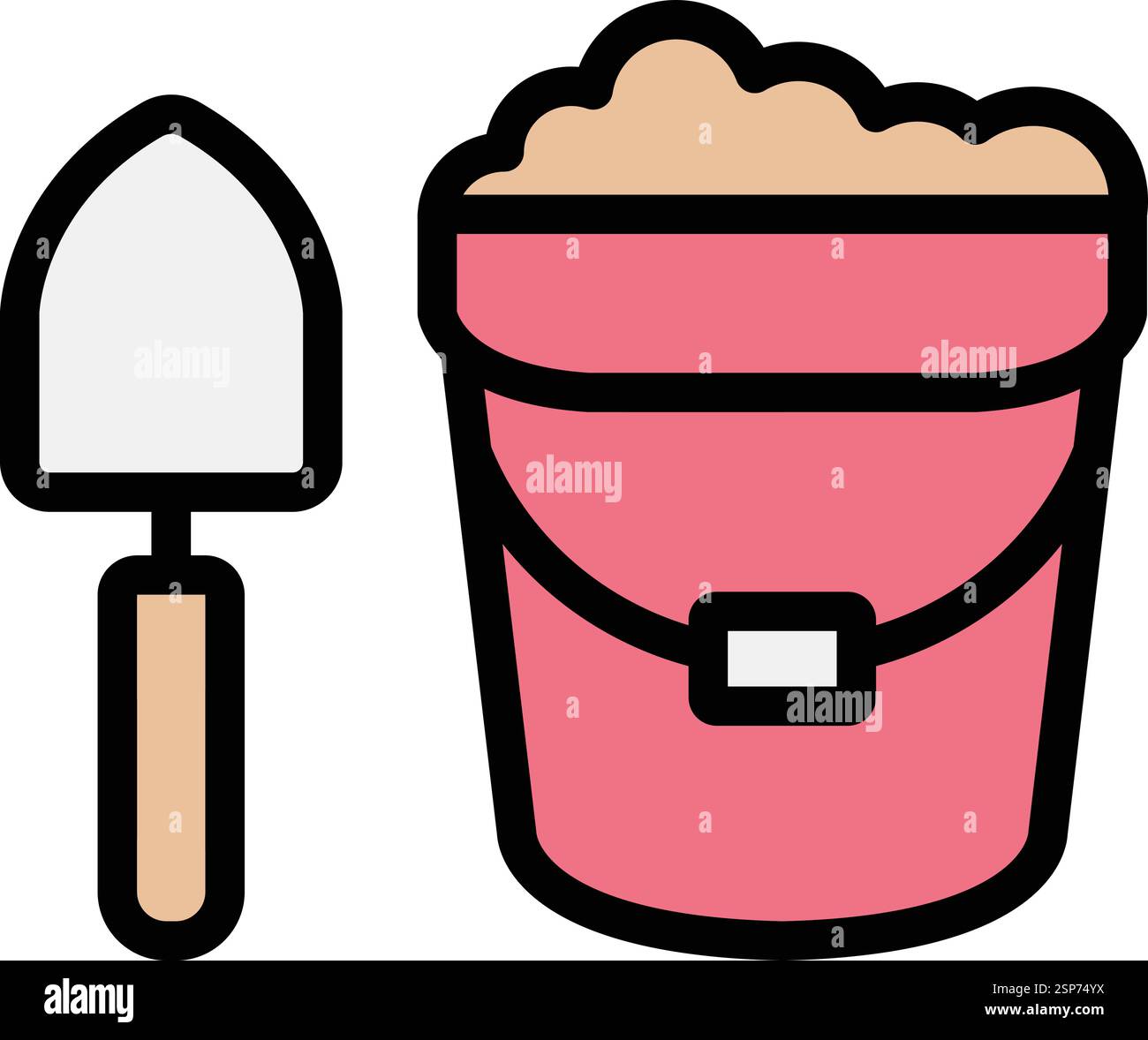 Sand bucket Vector Icon Design Illustration Stock Vector Image & Art ...