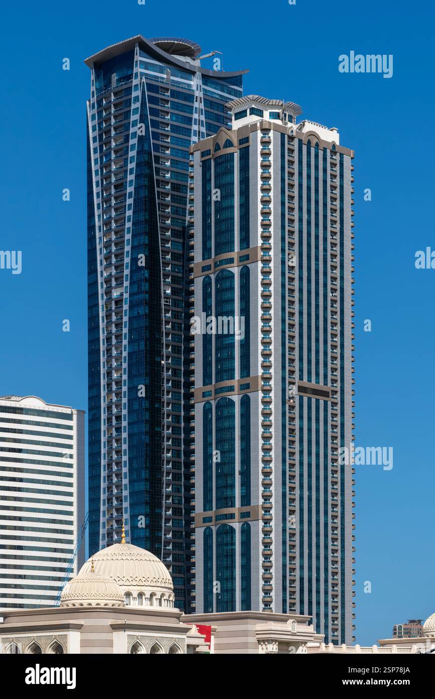 Palm Tower 1 in Sharjah in the United Arab Emirates. Located on ...