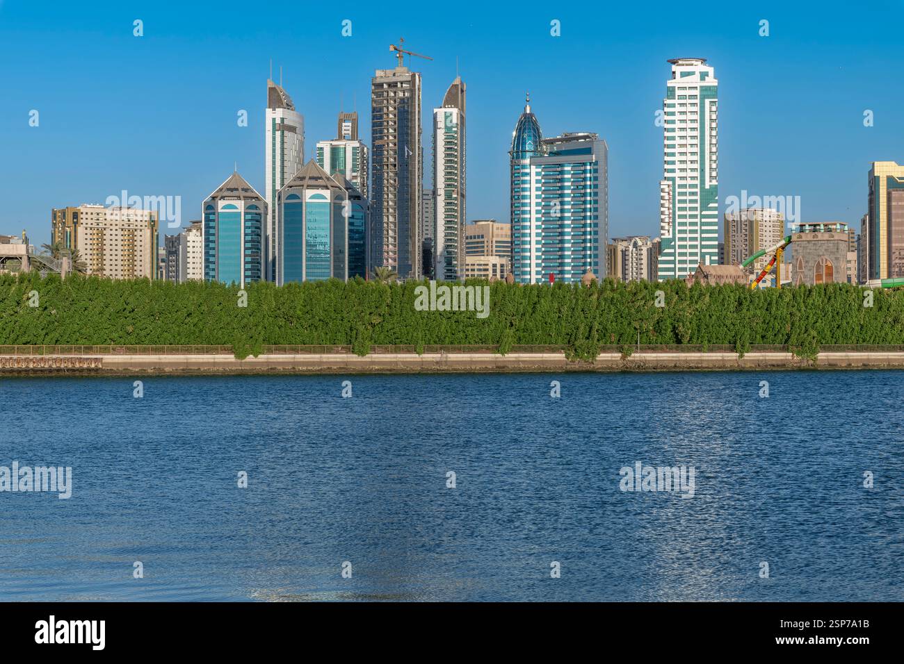 The distinctive three matching towers that are in the shape of pencil ...