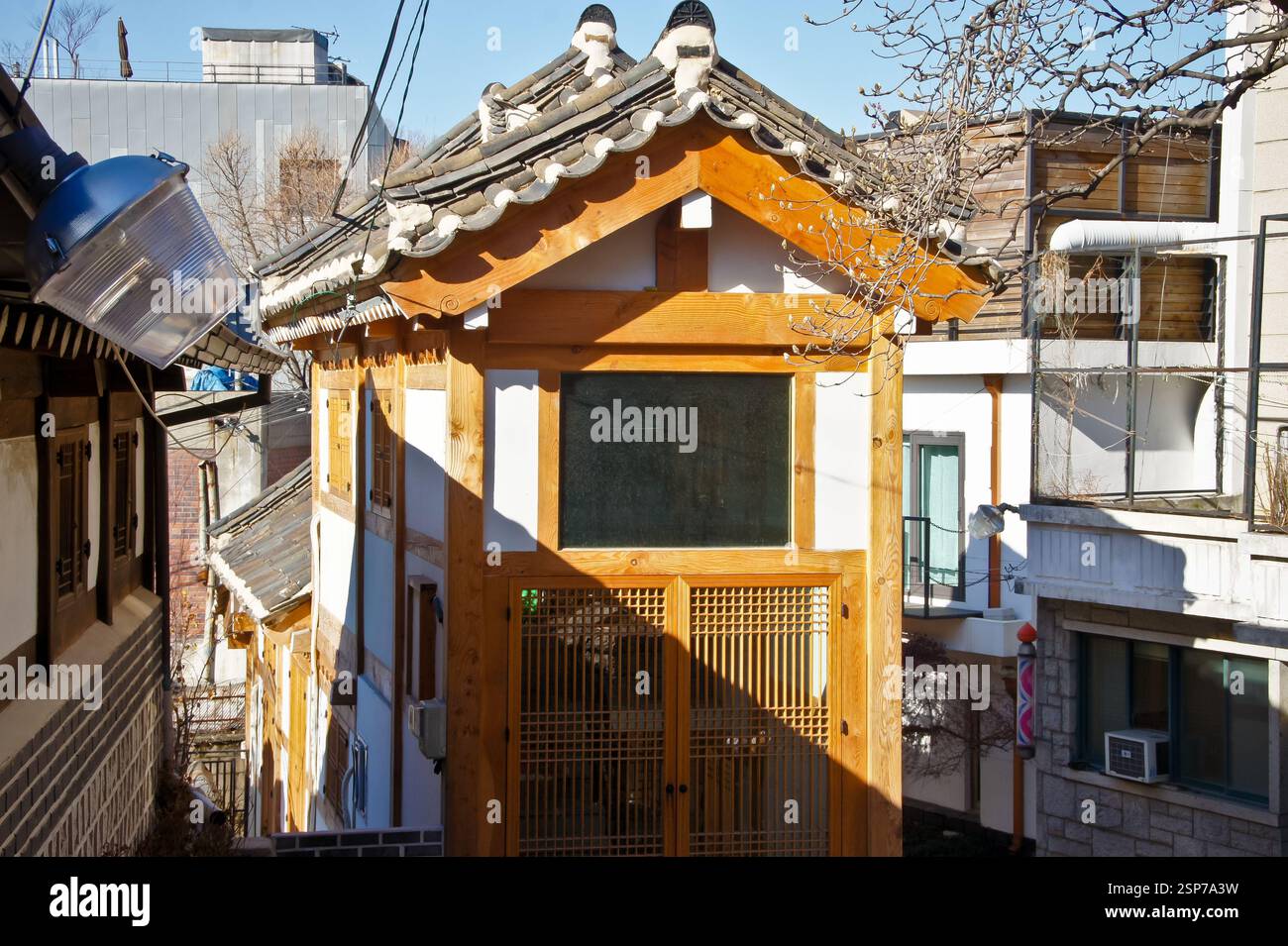 Hanoks, traditional Korean houses, are made of wood and tile. They ...