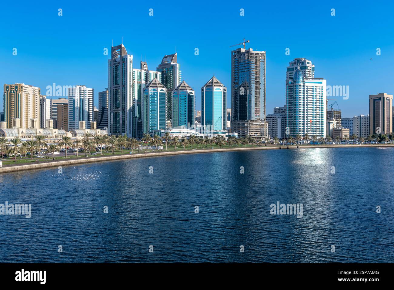 The distinctive three matching towers that are in the shape of pencil ...