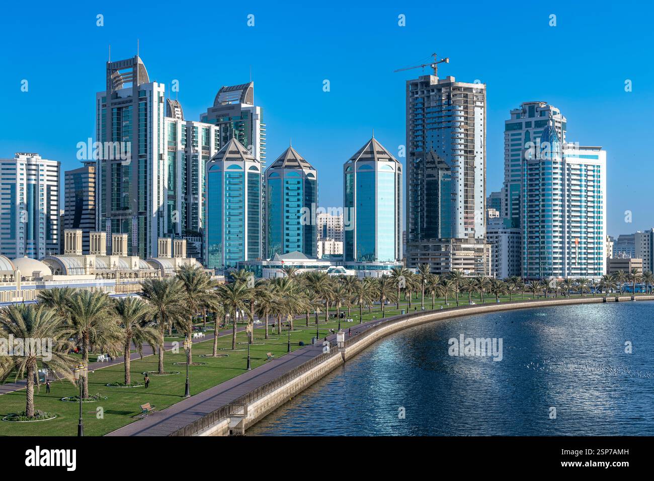The distinctive three matching towers that are in the shape of pencil ...