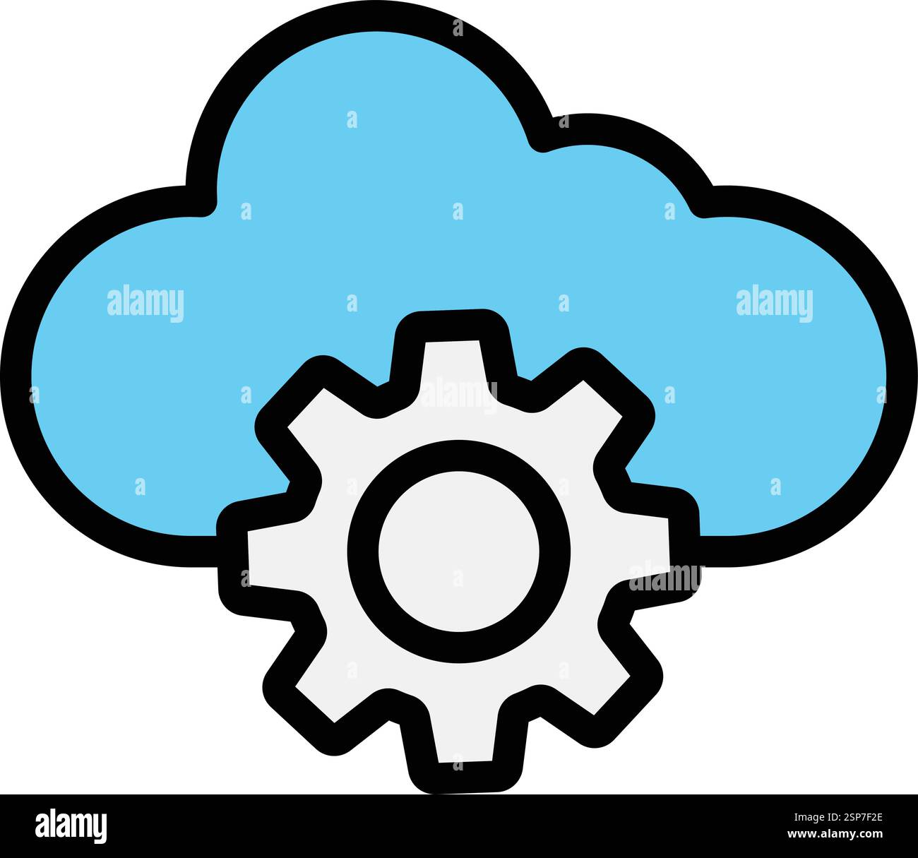 Illustration cloud settings icon Stock Vector Images - Alamy