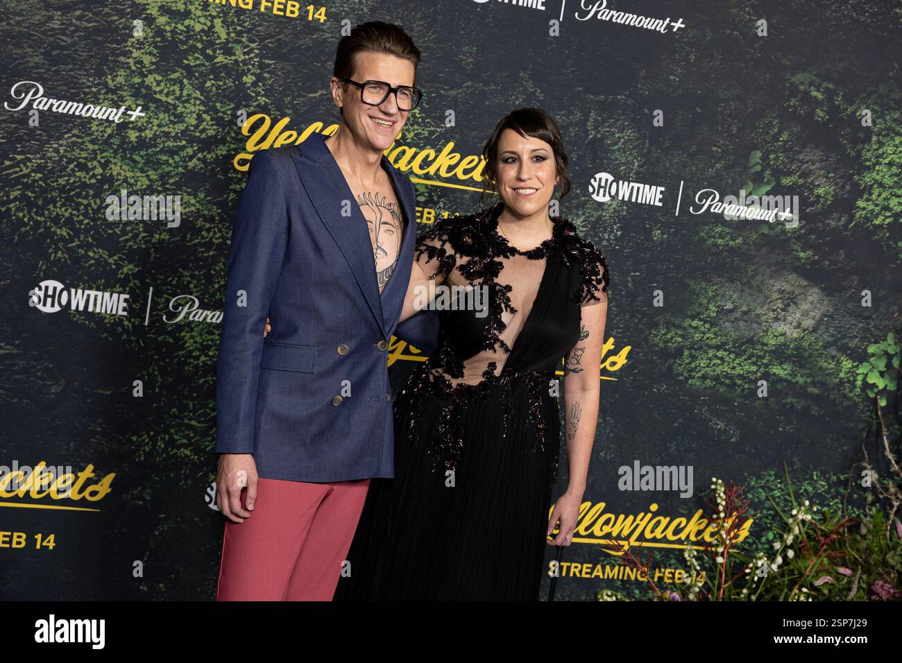 Los Angeles, USA. 13th Feb, 2025. Bart Nickerson and Ashley Lyle attend ...