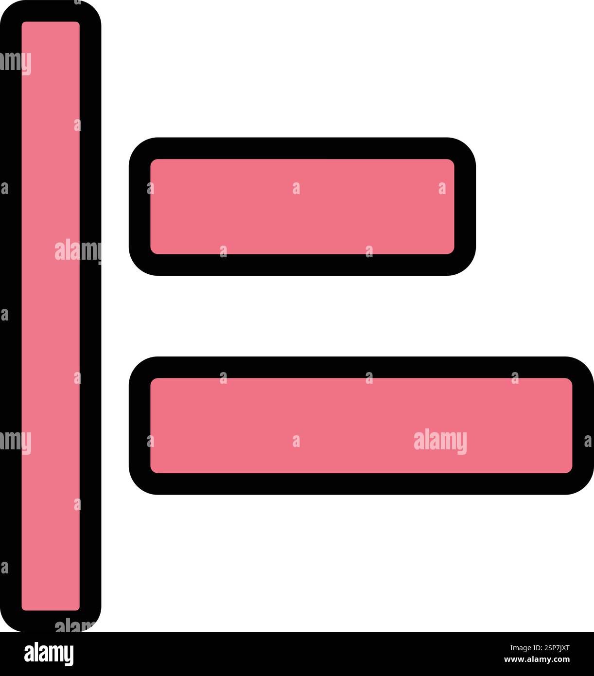 Left alignment Vector Icon Design Illustration Stock Vector Image & Art ...