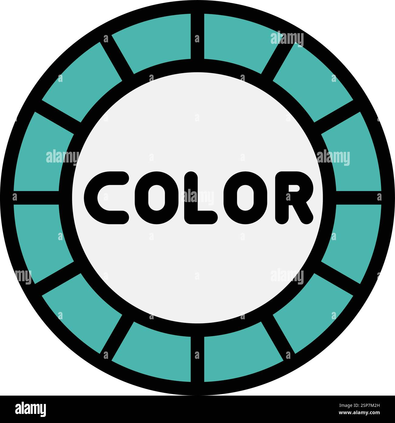 Color wheel Vector Icon Design Illustration Stock Vector Image & Art ...