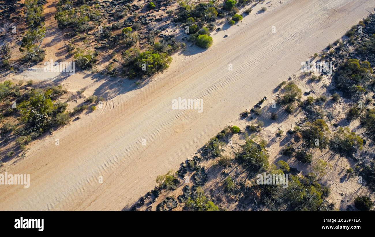The Australian outback and it´s vegetation in the dry season, seen from ...