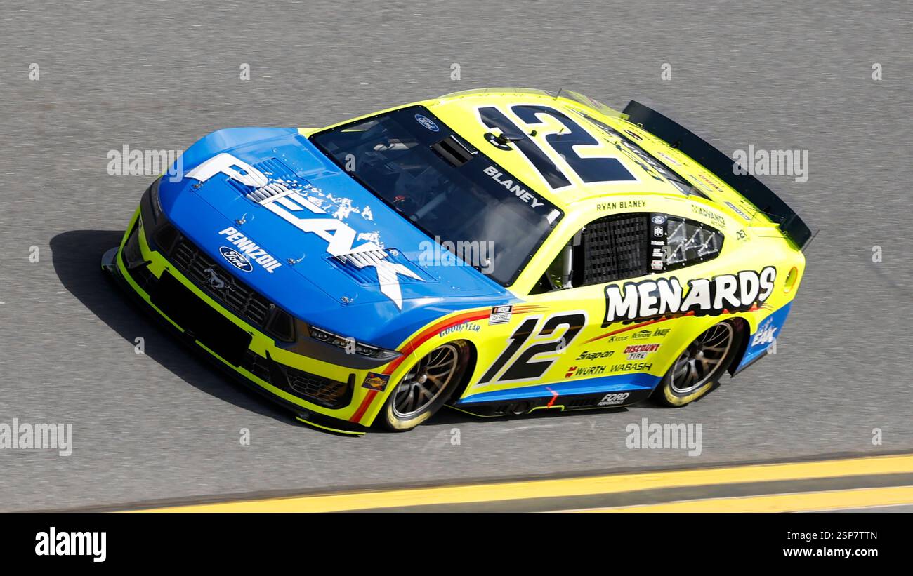 Ryan Blaney during practice for the NASCAR Daytona 500 auto race at ...