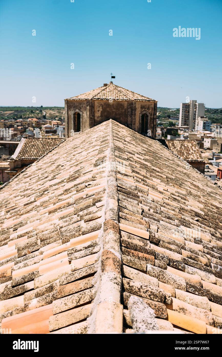 Rooftop and bricks in an ancient town in Sicily, Italy Stock Photo - Alamy