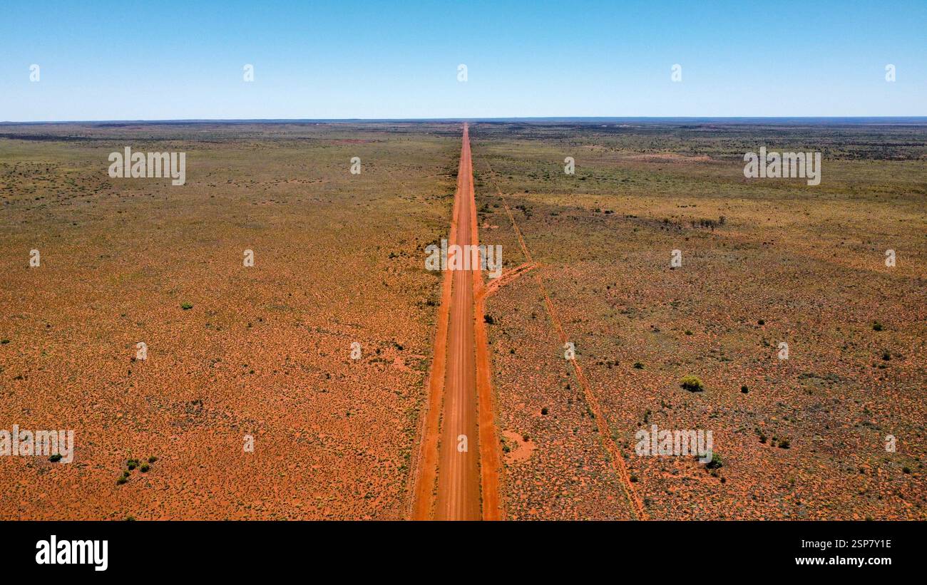 The Australian outback and it´s vegetation in the dry season, seen from ...
