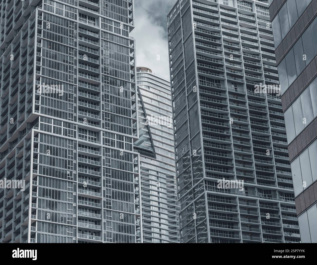high rise building skyscrapers Brickell downtown miami Stock Photo - Alamy