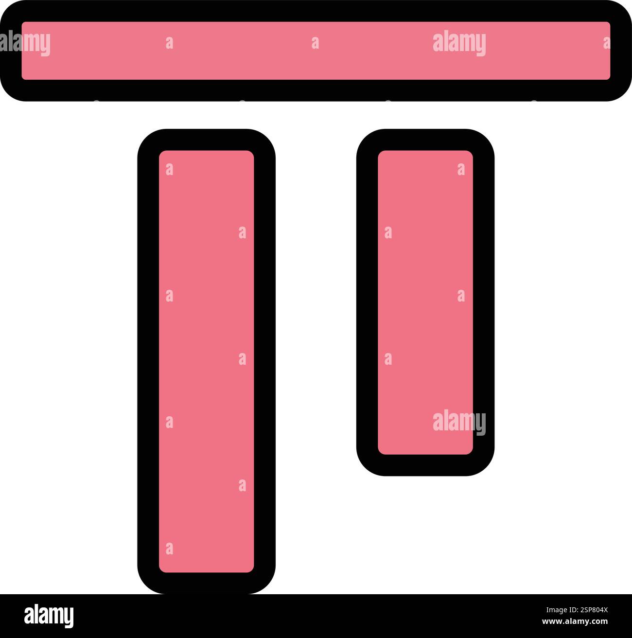 Top alignment Vector Icon Design Illustration Stock Vector Image & Art ...