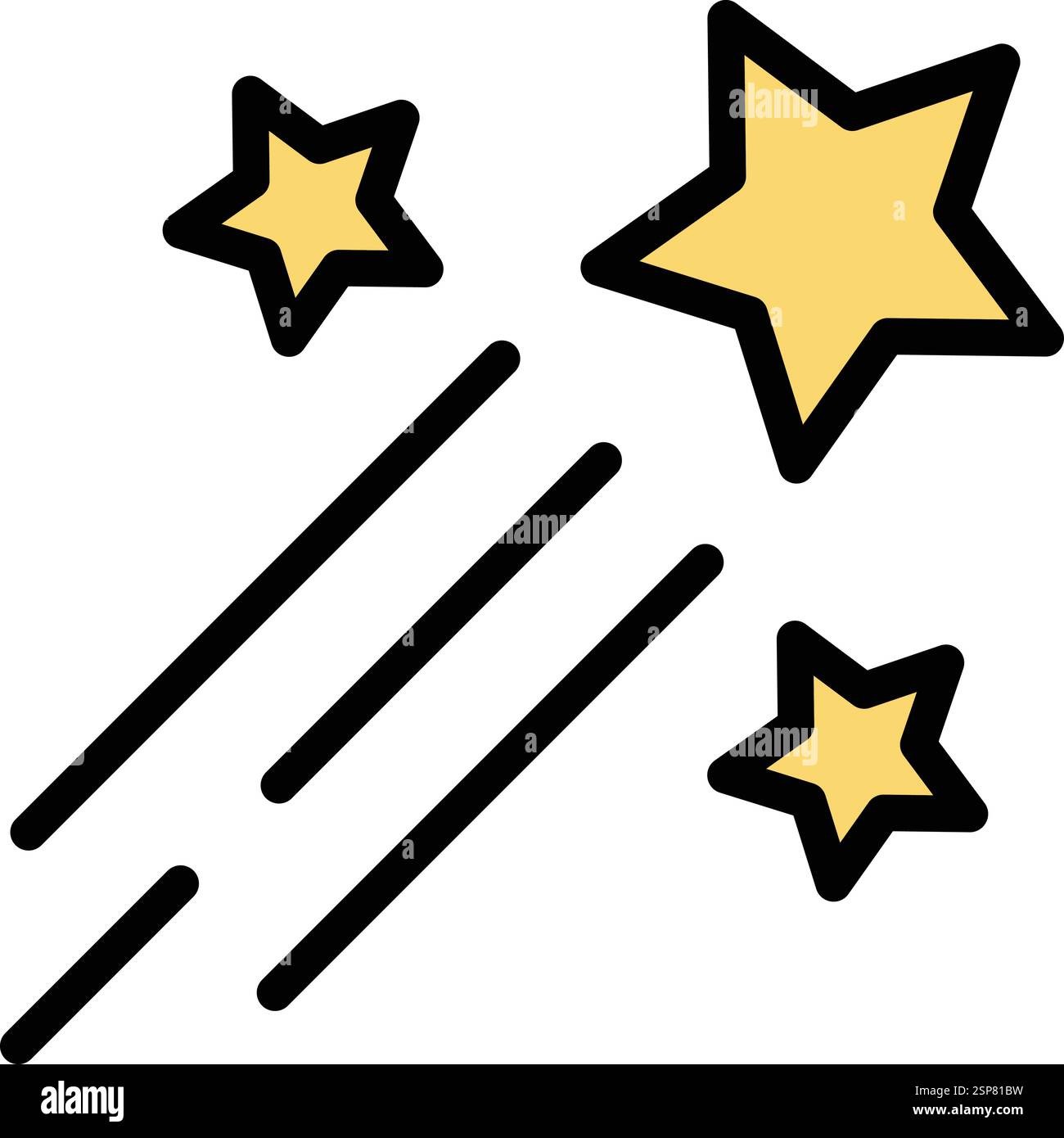Shooting stars Vector Icon Design Illustration Stock Vector Image & Art ...
