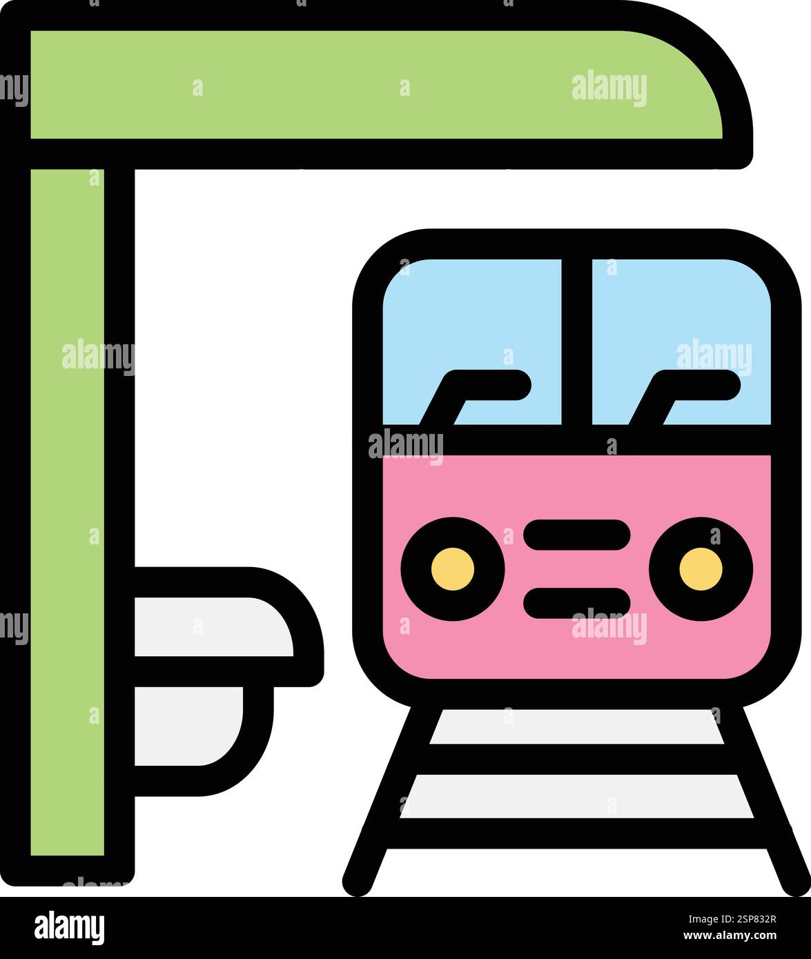 Train station line filled Stock Vector Images - Alamy