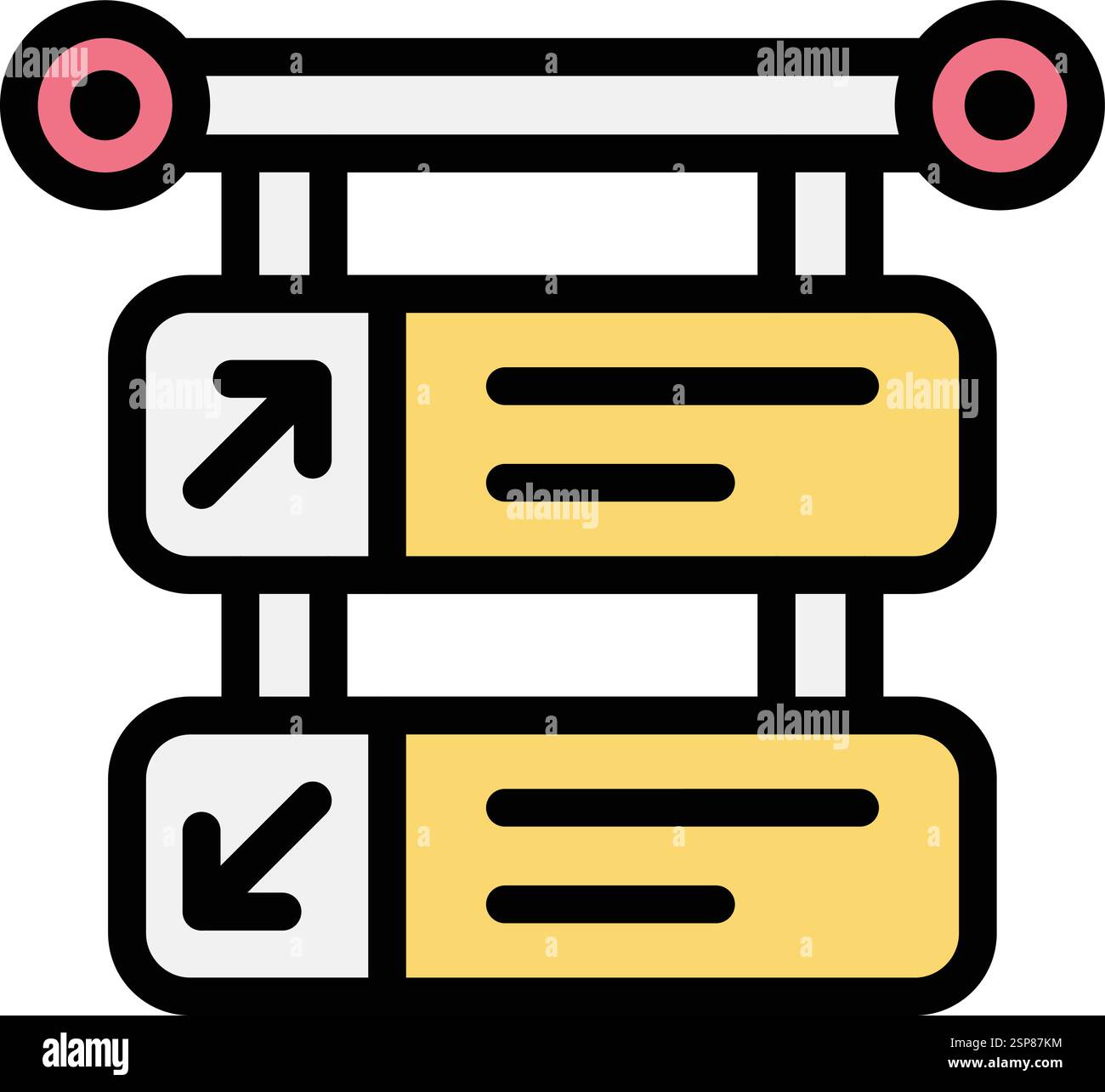 Directional sign Vector Icon Design Illustration Stock Vector Image ...