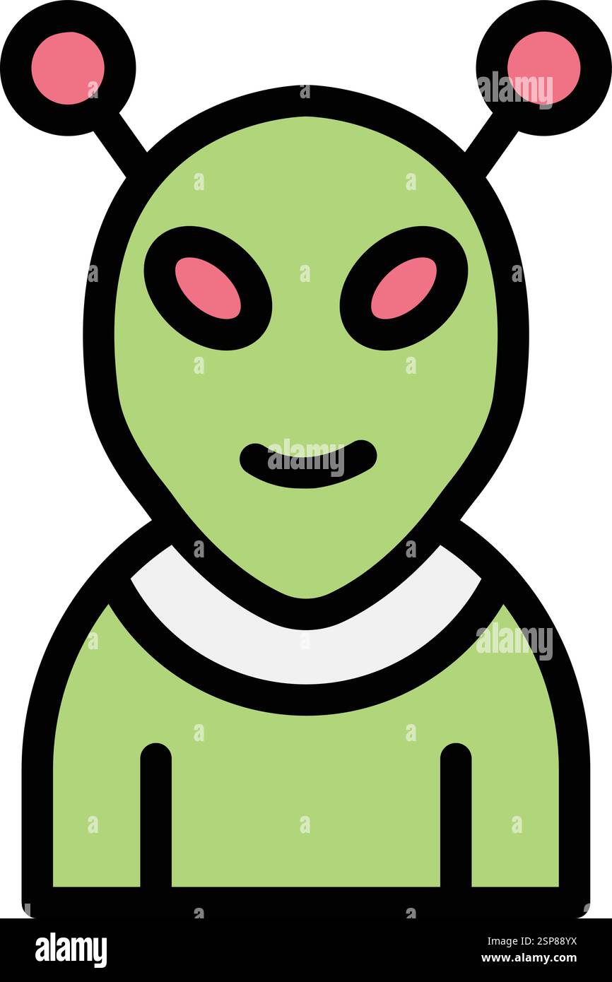 Alien Vector Icon Design Illustration Stock Vector Image & Art - Alamy