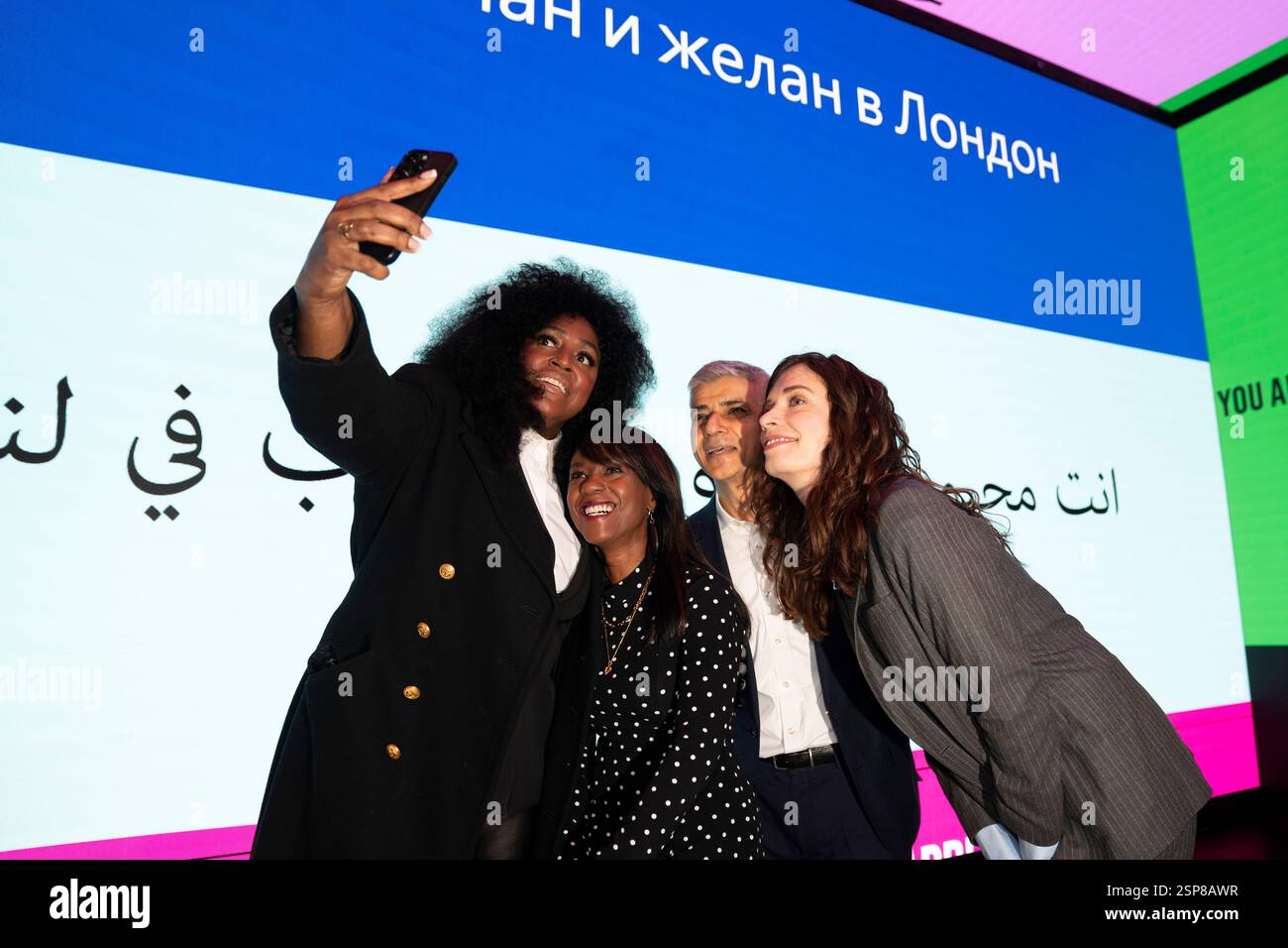 (Left to right) Singer Mica Paris, author Debbie Weekes-Bernard, Mayor ...