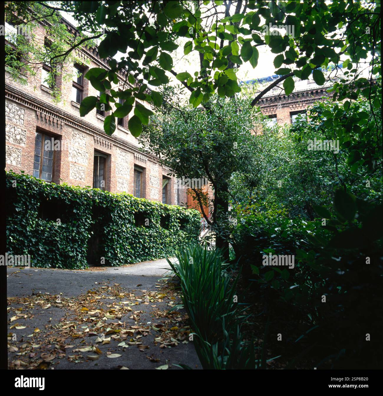 Madrid, June 1997. Garden of the Royal Tapestry Factory. Credit: Album ...