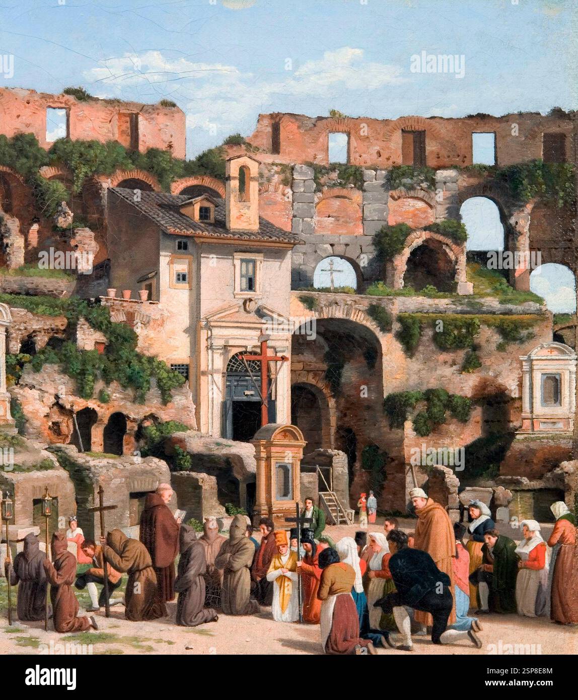 View of the interior of the Colosseum - Christoffer Wilhelm Eckersberg ...